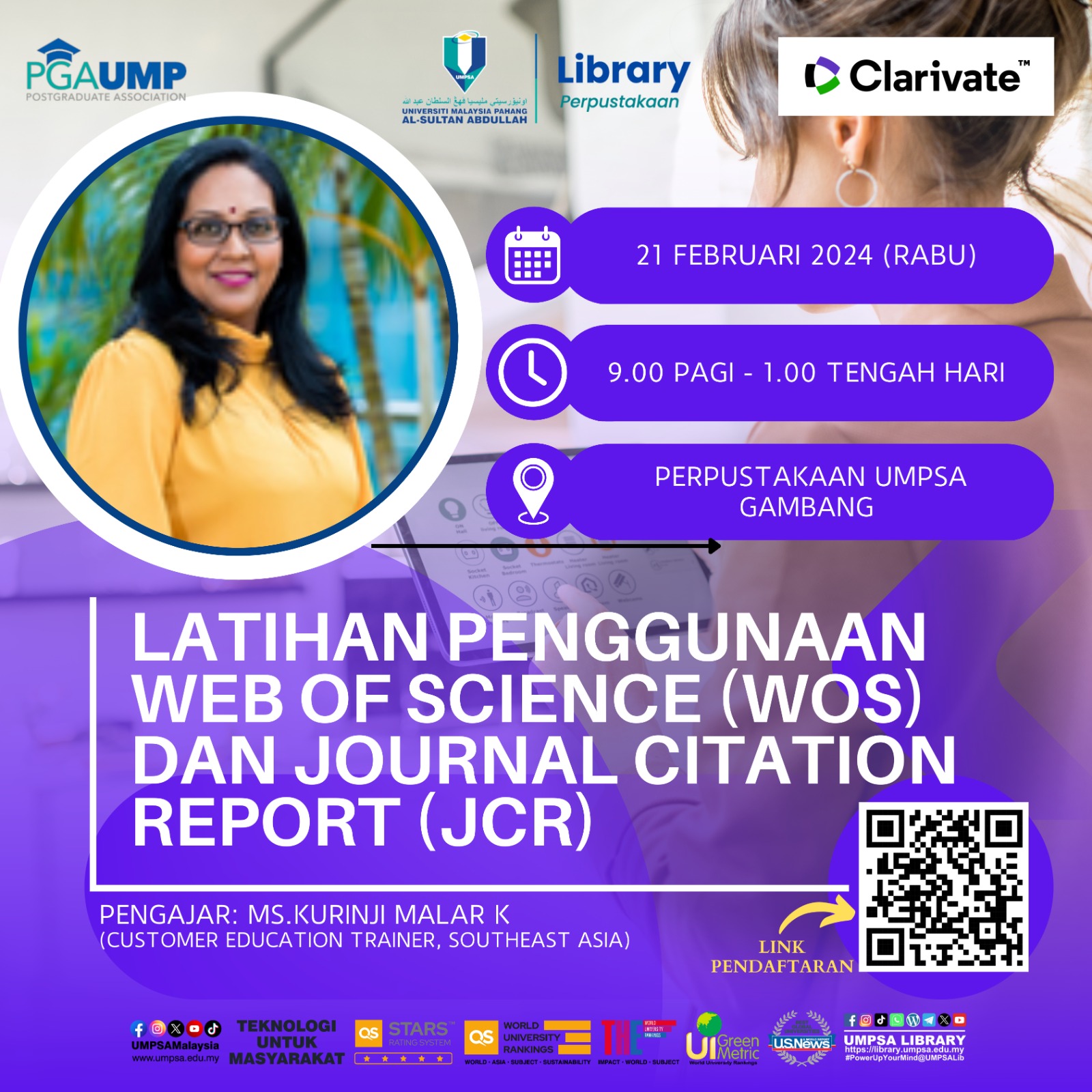Web of Science (WOS) and Journal Citation Report (JCR) Training Session ... Web of Science (WOS) and Journal Citation Report (JCR) Training Session ...